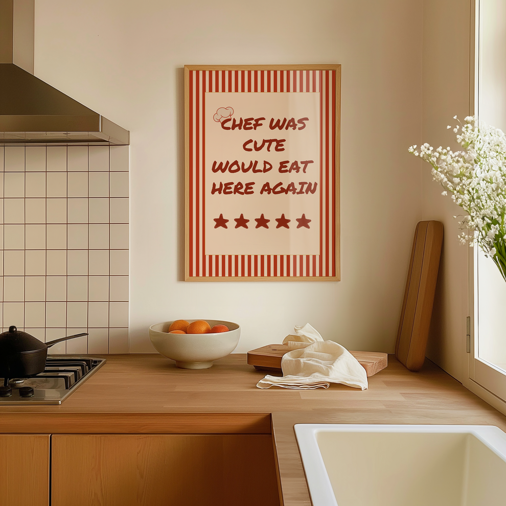 Chef Was Cute Print – Gourgues Posters