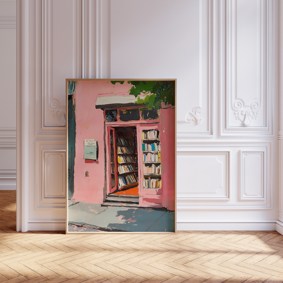 Pink Library Print – Gourgues Posters